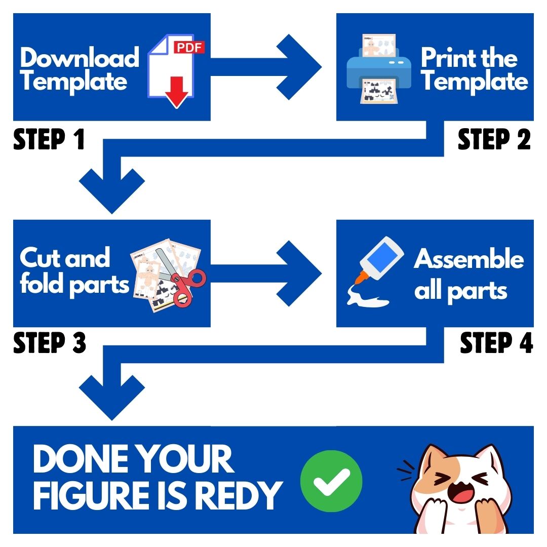 Luffy Gear 2 – Printable Paper 3D Figure - Cute Paper